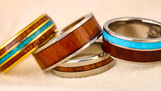 Men's Red Wedding Bands | Shop Red Rings for Men