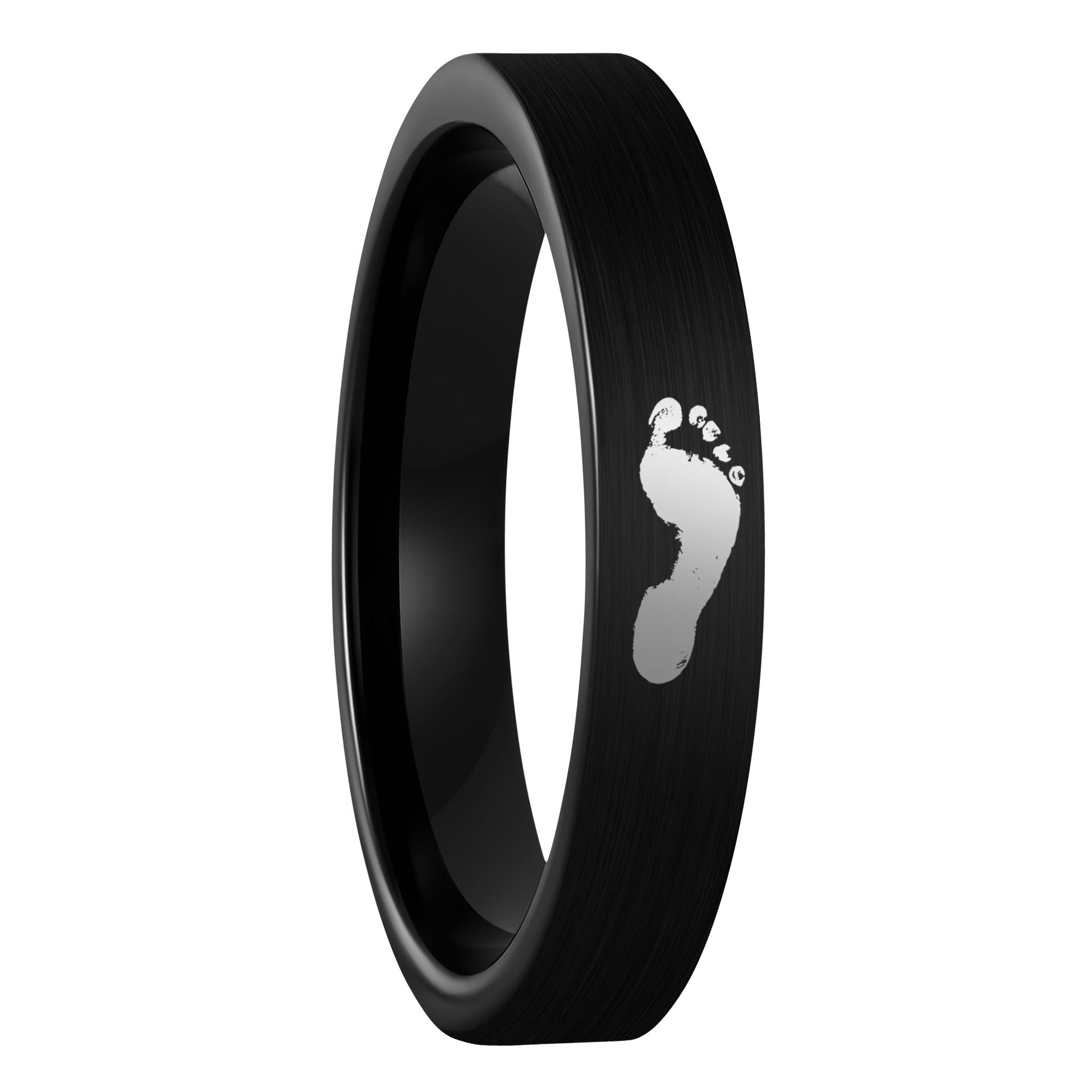 Custom Footprint Tungsten Women's Ring | Vansweden Jewelers