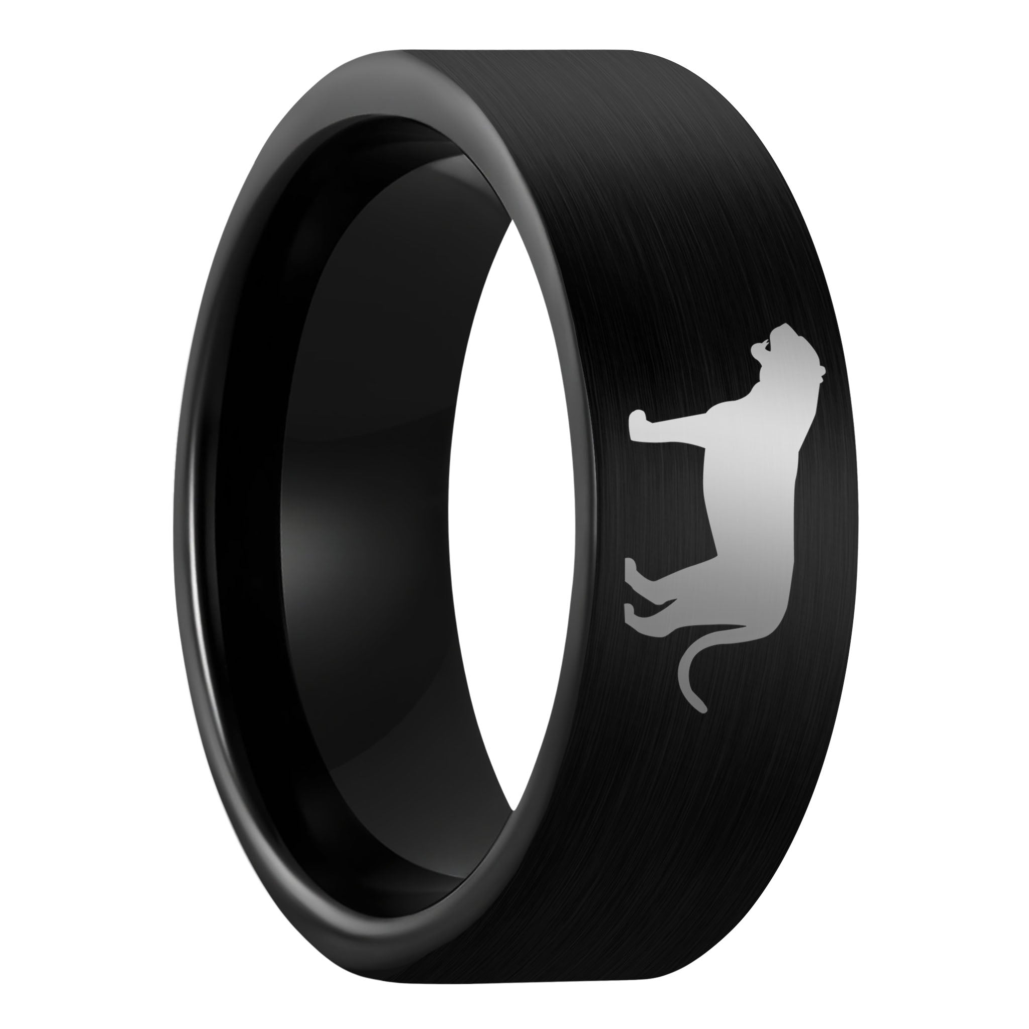 Tiger Brushed Black Tungsten Men's Wedding Band | Vansweden Jewelers