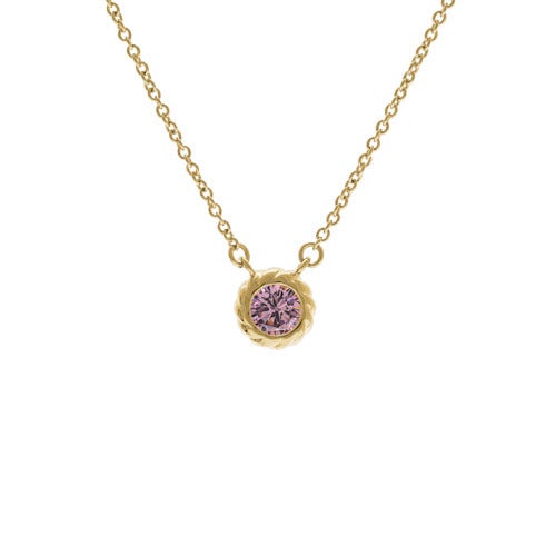 Birthstone Rope Edge Necklace with Rope Edges | Vansweden Jewelers