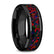Black Ceramic Men's Wedding Band with Black Opal Inlay | Vansweden Jewelers