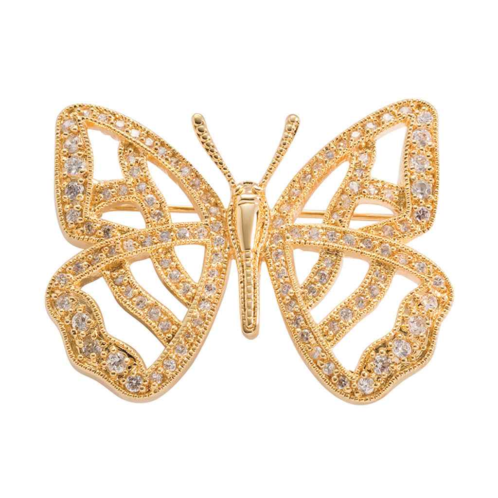 Butterfly Pin with Simulated Diamond | Vansweden Jewelers