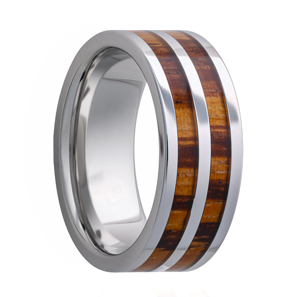 Dual Zebra Wood Inlay Tungsten Ring | Vansweden Jewelers