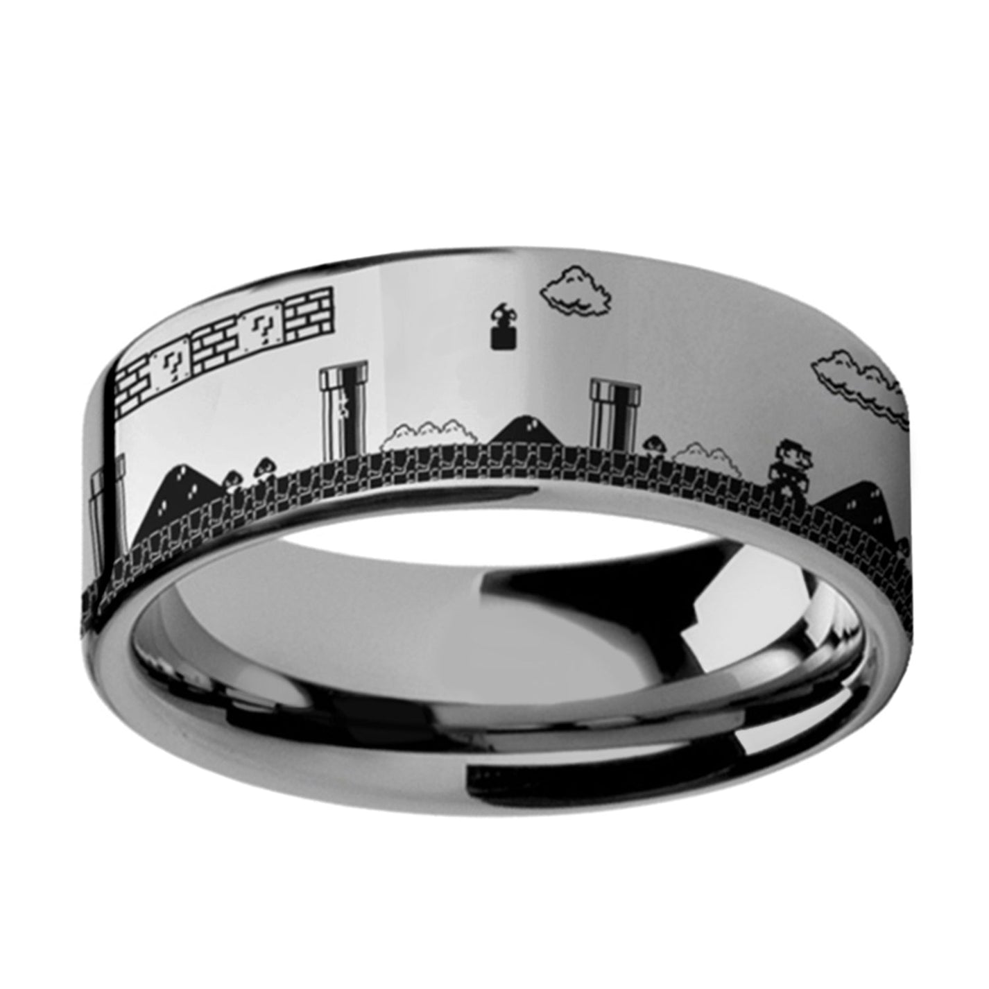 Super Mario Bros Tungsten Men's Ring | Vansweden Jewelers